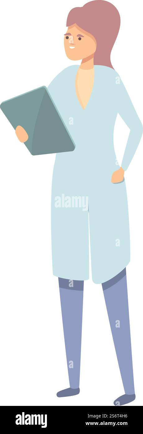Woman chemist icon cartoon vector. Lab scientist. Science test. Woman ...