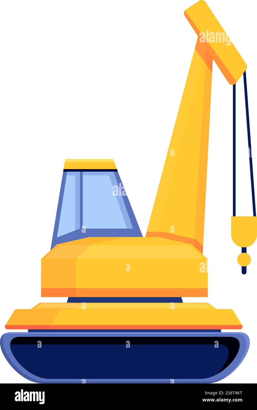 Small excavator icon cartoon vector. Mine industry. Work sand. Small ...