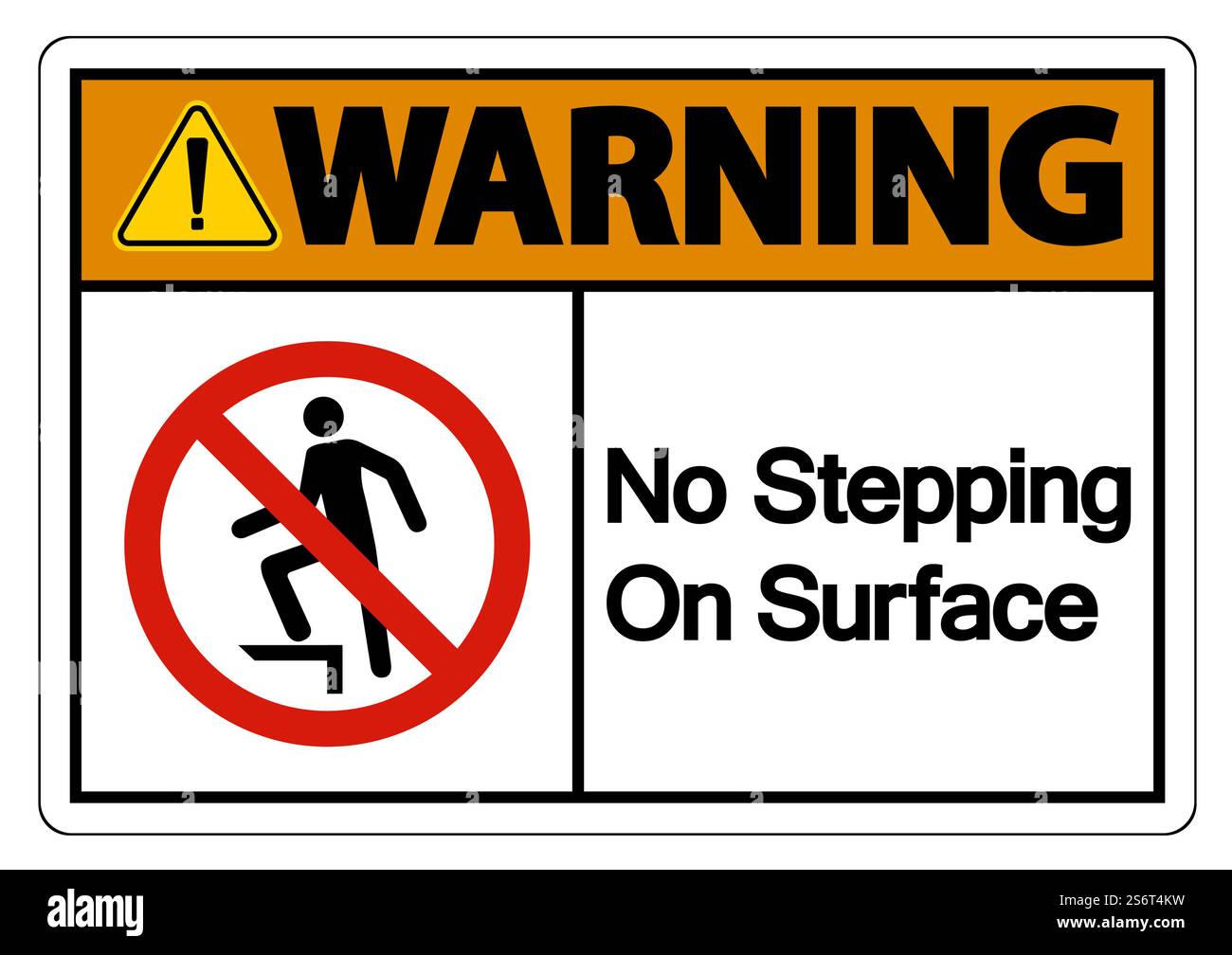 Warning No Stepping On Surface Symbol Sign Stock Vector Image & Art - Alamy