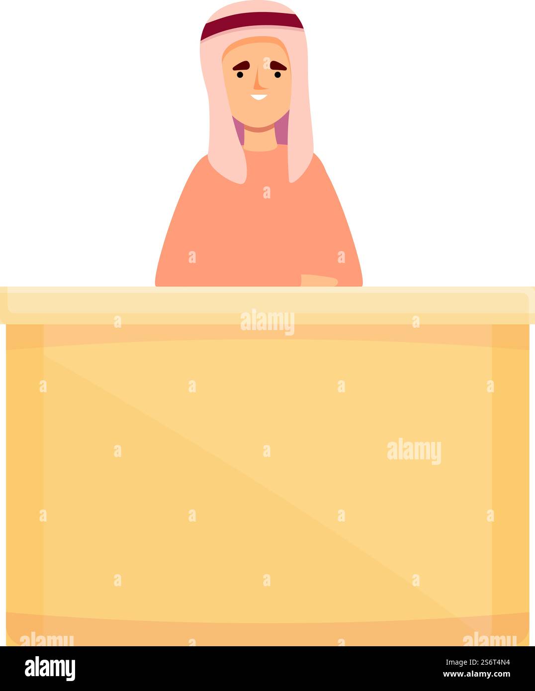 Arab girl student icon cartoon vector. Online teacher. Muslim school ...