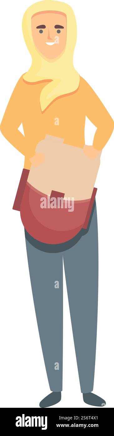 Arab teacher icon cartoon vector. Muslim school. Student class. Arab ...