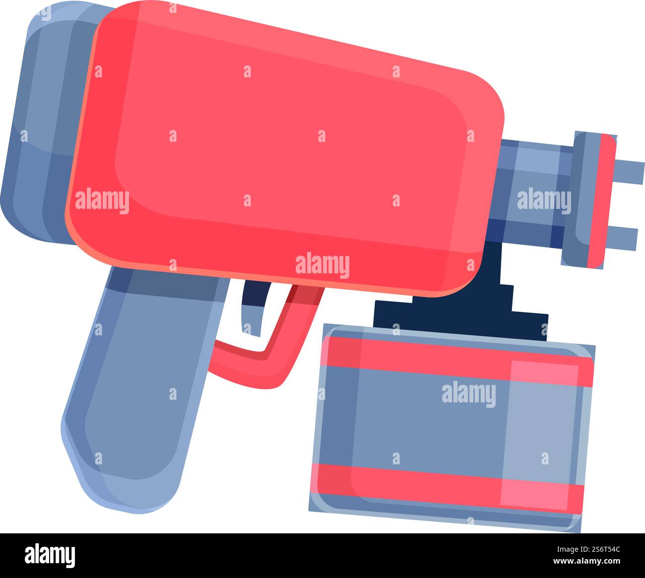 Industry car painter icon cartoon vector. Paint gun. Metal pistol ...