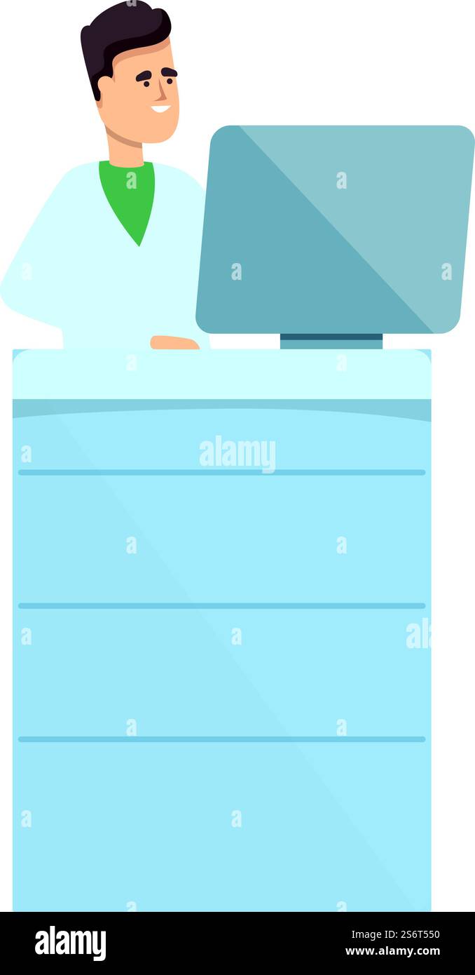 Tomography doctor icon cartoon vector. Medical radiology. Scan machine ...
