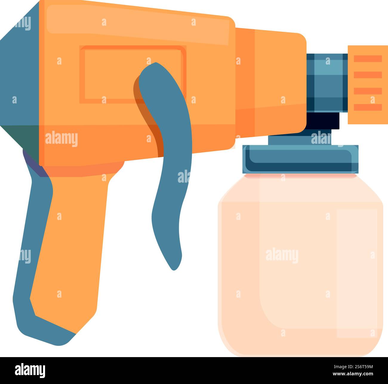 Paint air gun icon cartoon vector. Spray auto. Metal pistol. Paint air ...