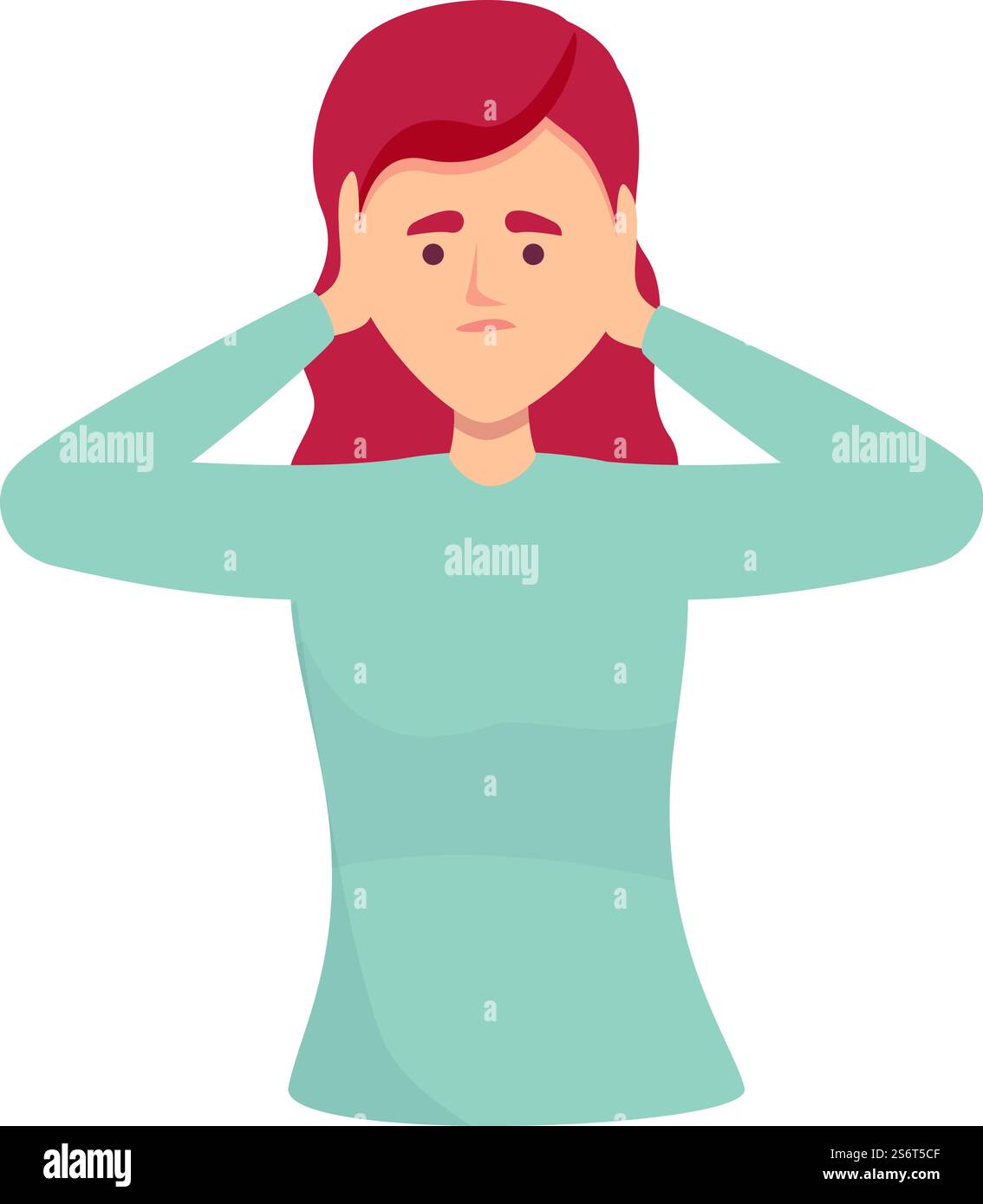 Girl handicapped deaf icon cartoon vector. Mute language. Disabled ...