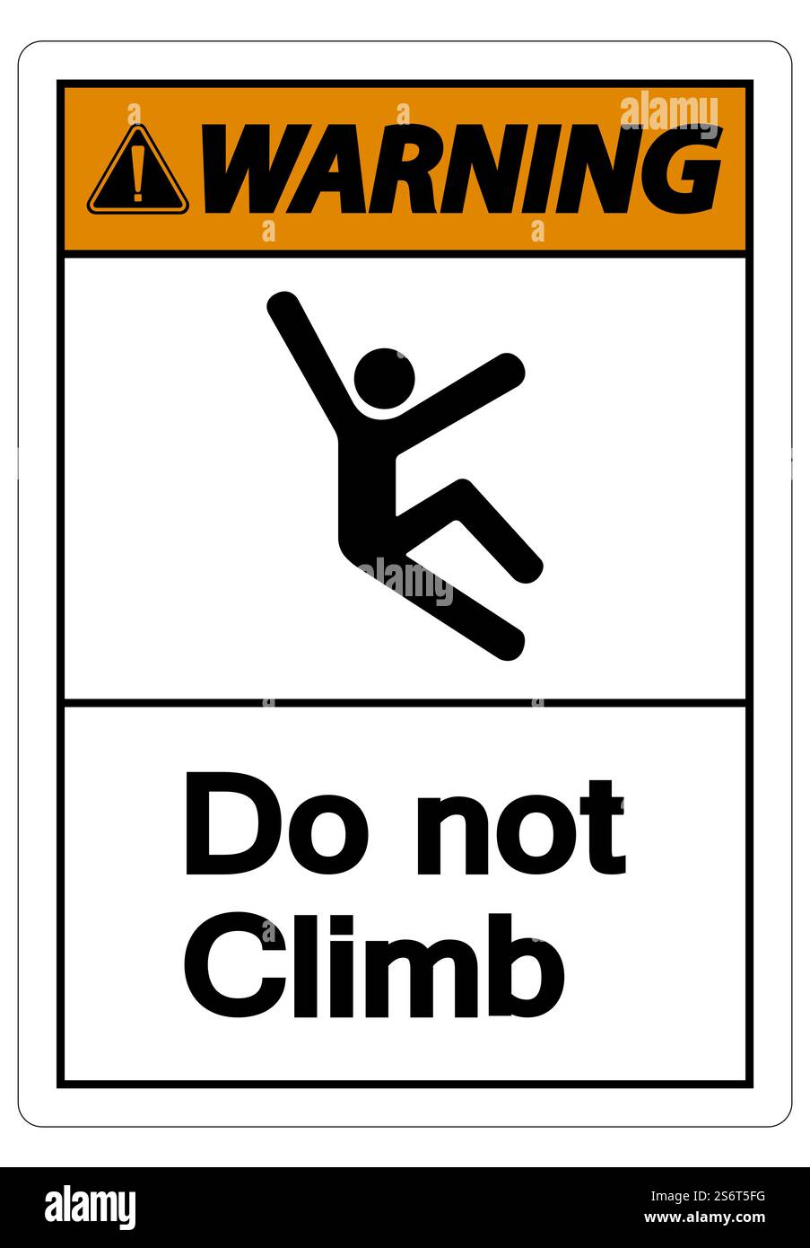 Warning Do Not Climb Symbol Sign on White Background Stock Vector Image ...