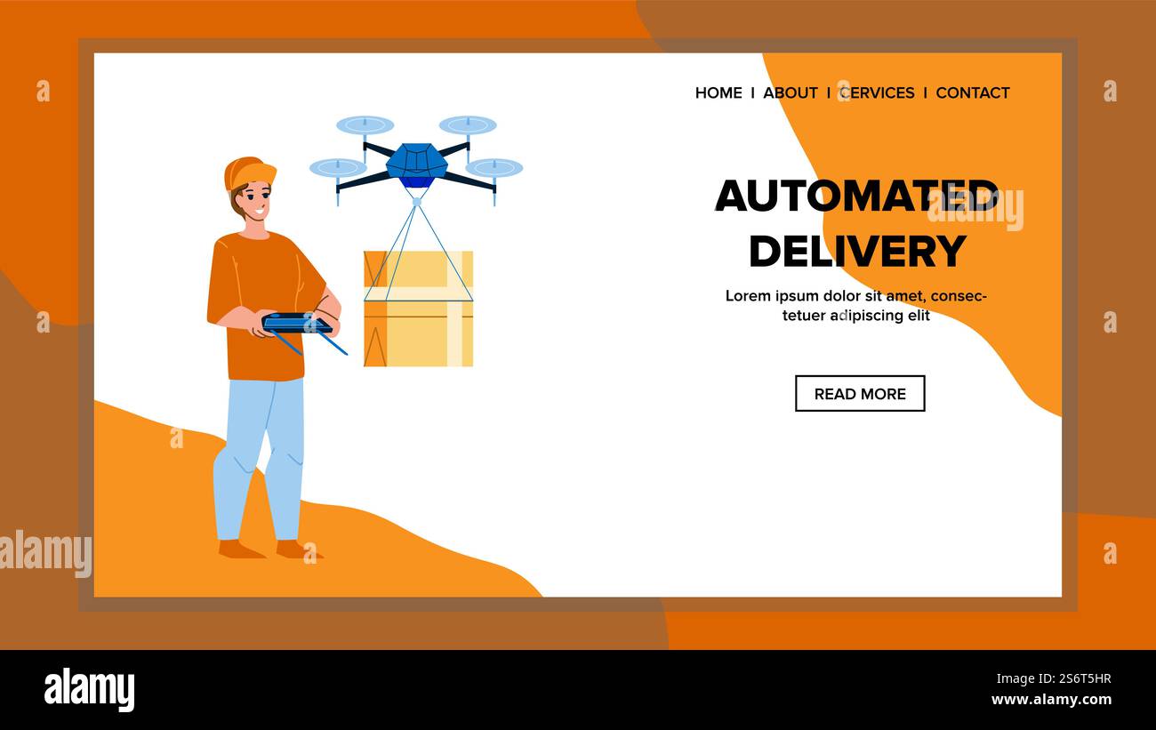 Automated delivery technology distribution. warehouuse automated robot ...