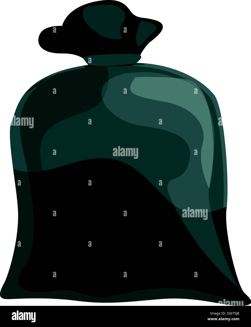 Trash bag icon cartoon vector. Garbage bin. Waste plastic. Trash bag ...