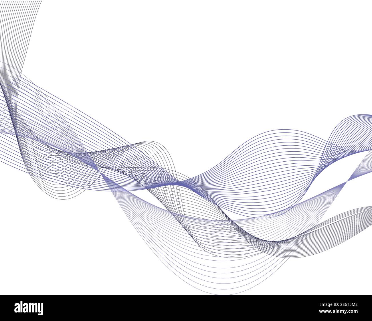 Abstract wave element from thin lines. Stylized line art background in ...