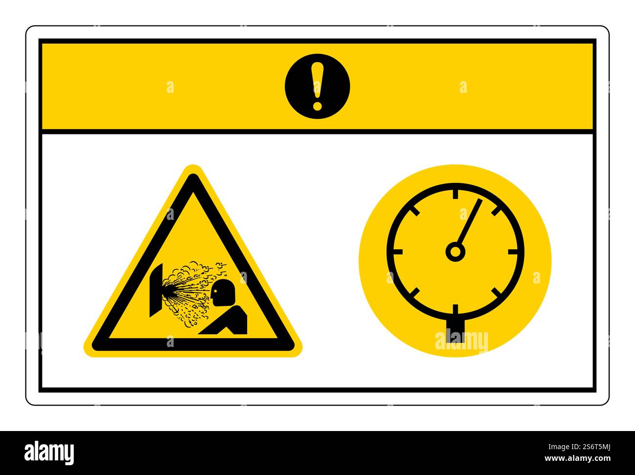 Caution Pressurized Device Symbol Sign On White Background Stock Vector ...