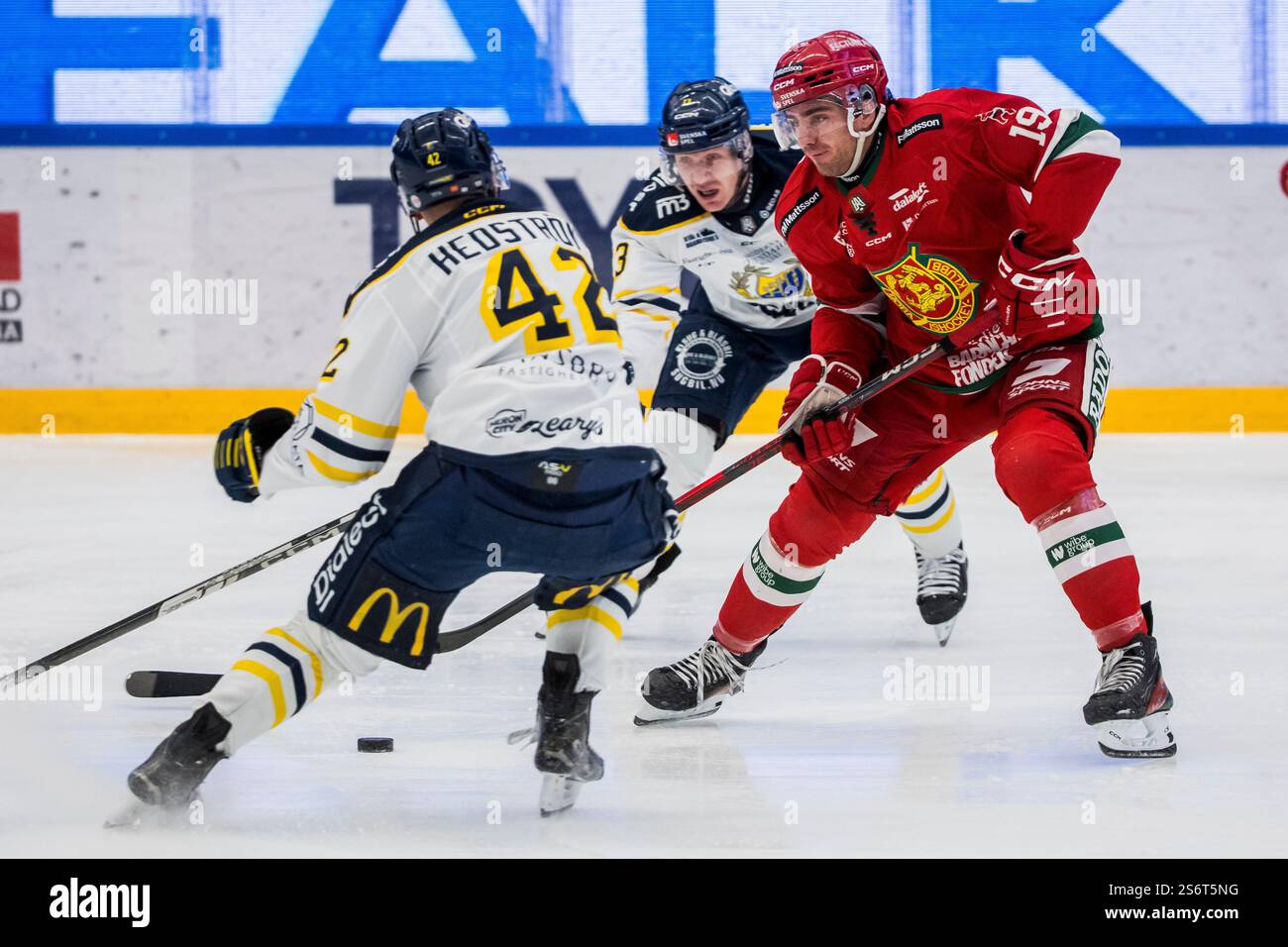 Mora, Sverige. 17th Jan, 2025. 250117 Moras Ture Linden under ishockeymatchen i ...