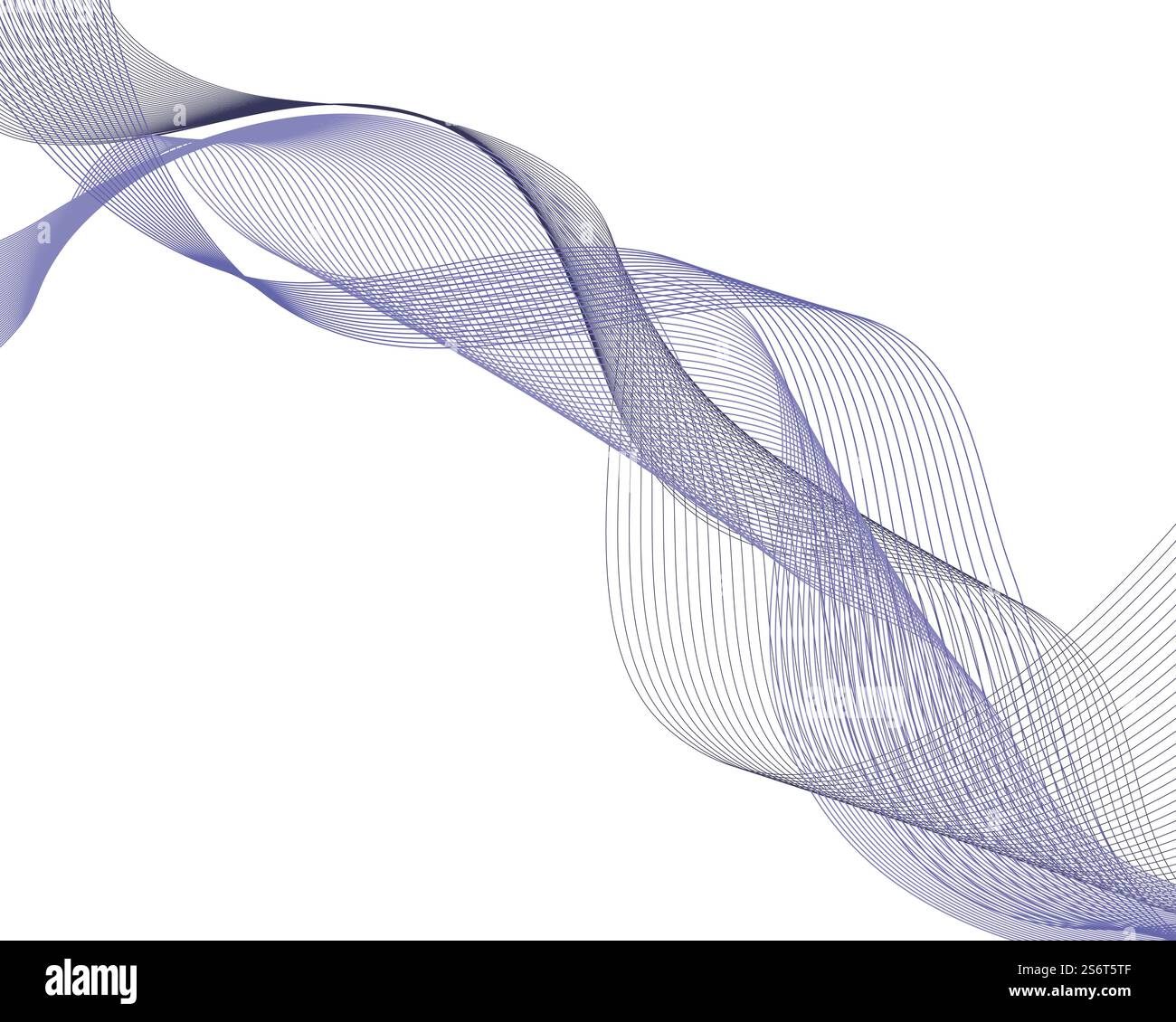 Abstract wave element from thin lines. Stylized line art background in ...