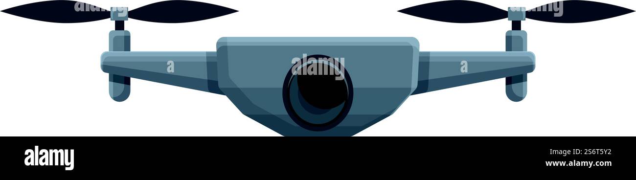 Drone icon cartoon vector. Aerial camera. Video spy air. Drone icon ...