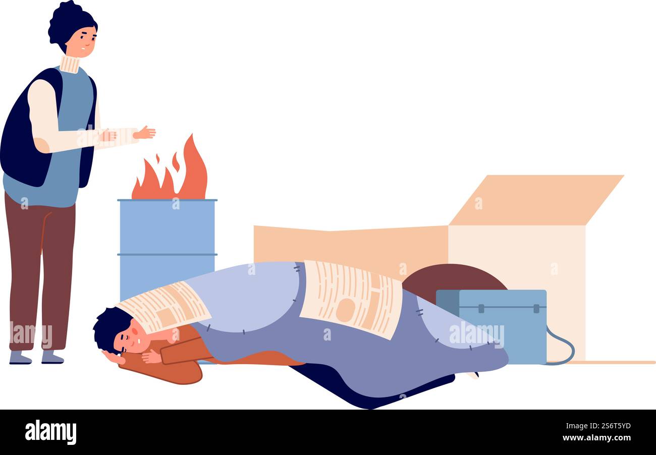 Homeless man homelessness sleeping Cut Out Stock Images & Pictures - Alamy
