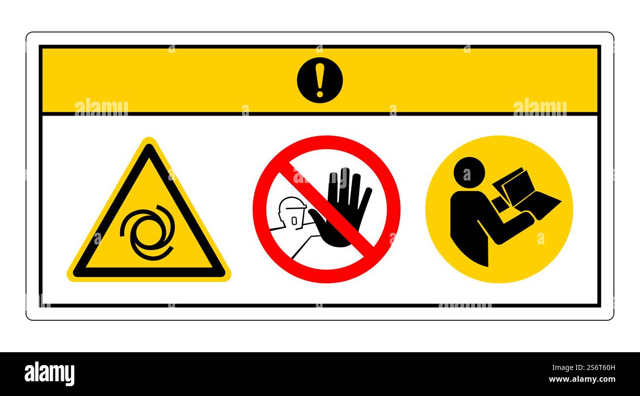 Notice Equipment Starts Automatically Symbol Sign On White Background ...