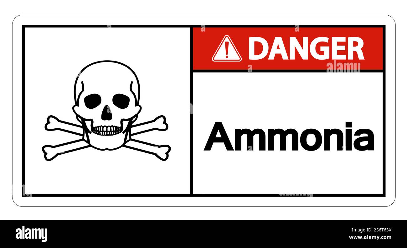 Danger Ammonia Symbol Sign On White Background Stock Vector Image & Art ...