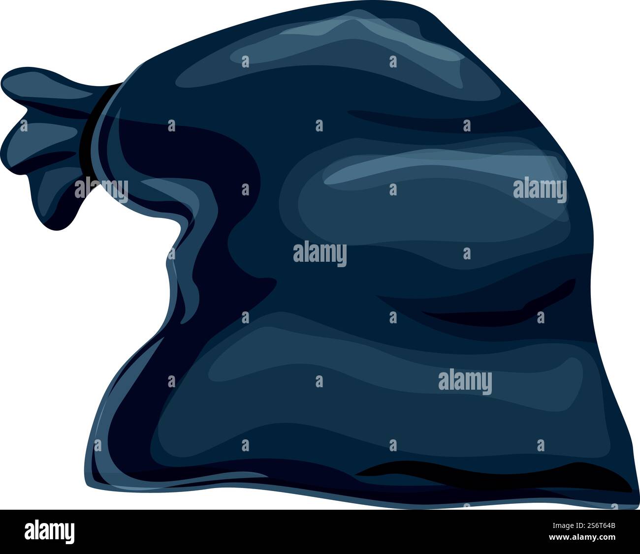 String trash bag icon cartoon vector. Sack can. Kitchen full bag ...