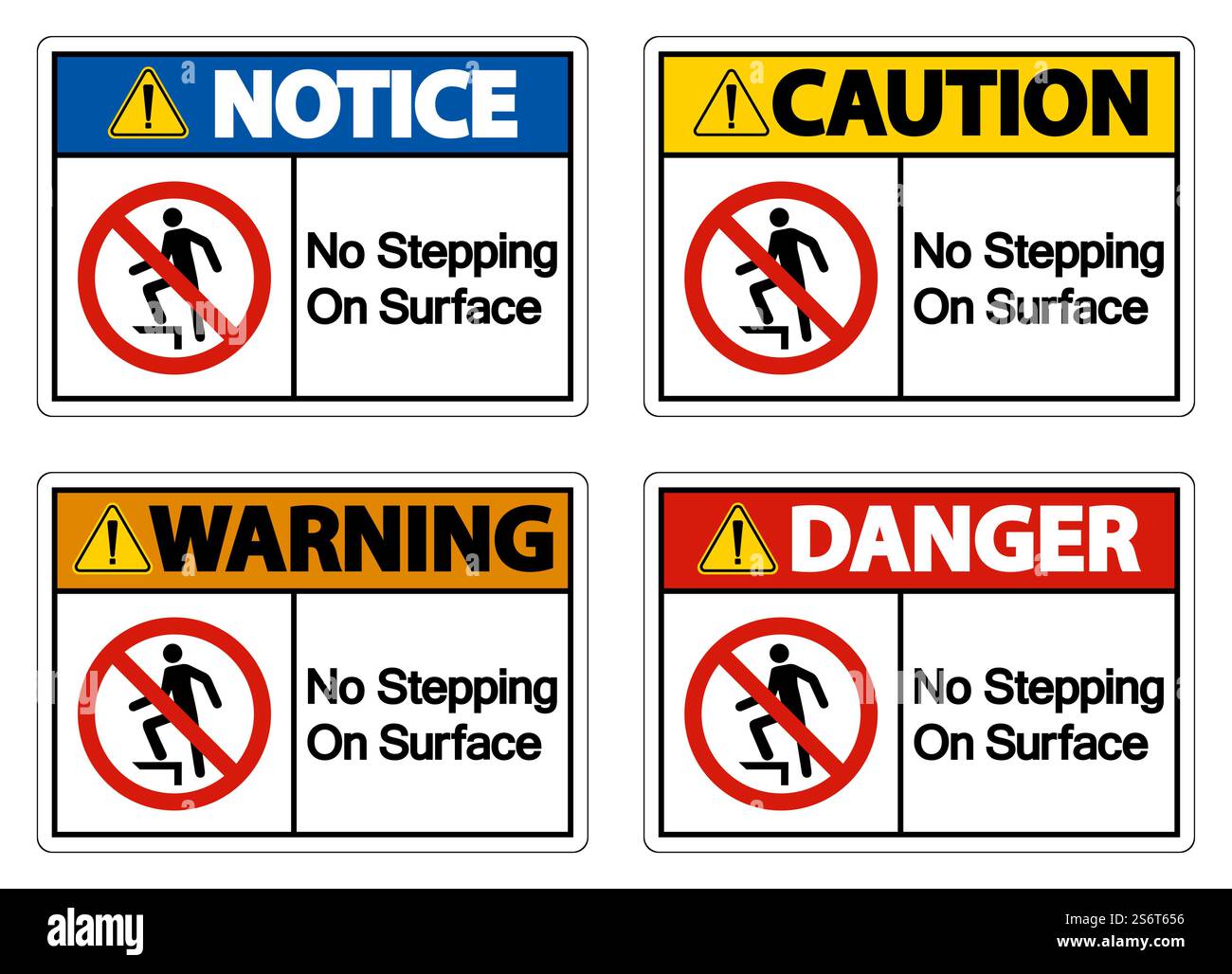Warning No Stepping On Surface Symbol Sign Stock Vector Image & Art - Alamy