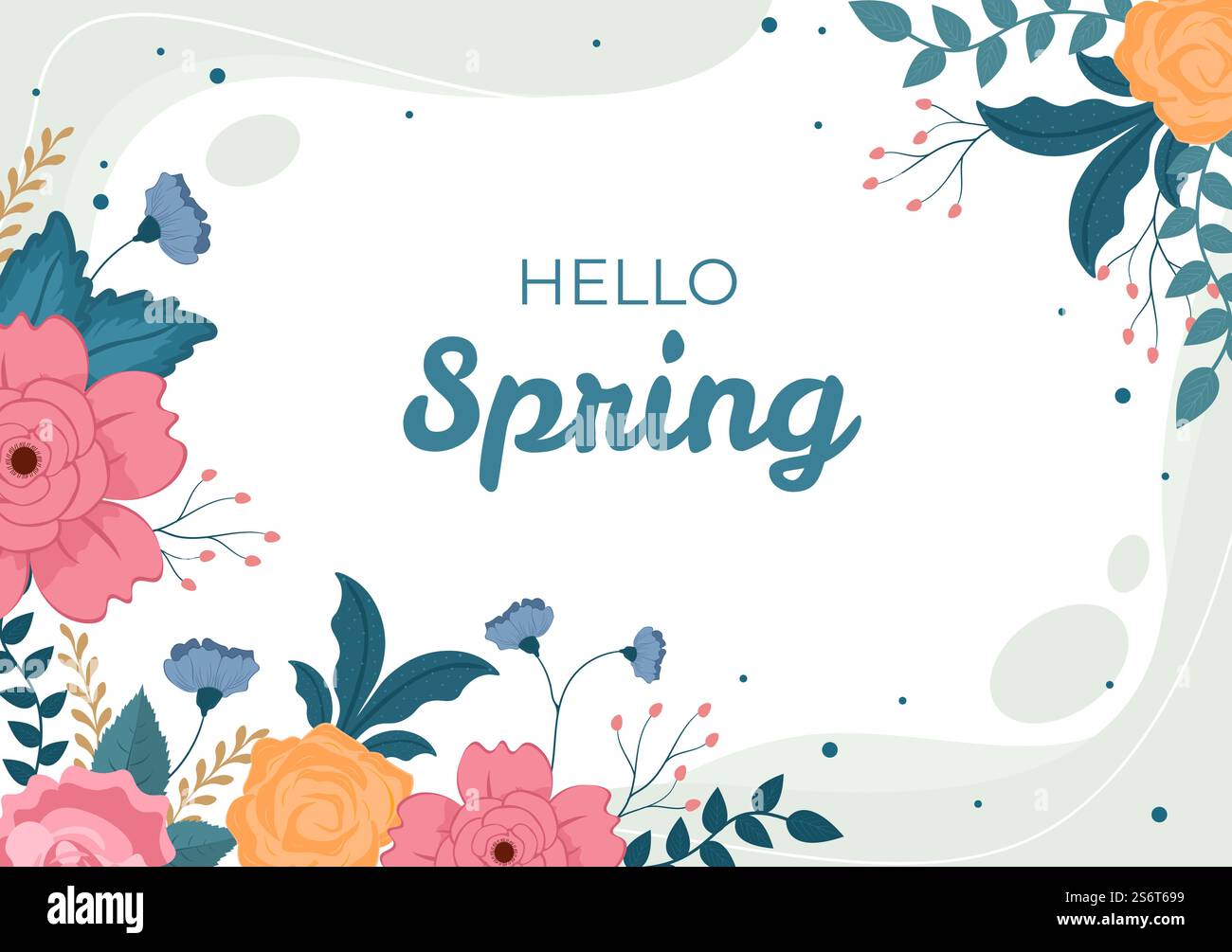 Spring Time Background with Flowers Season and Plant for Promotions ...