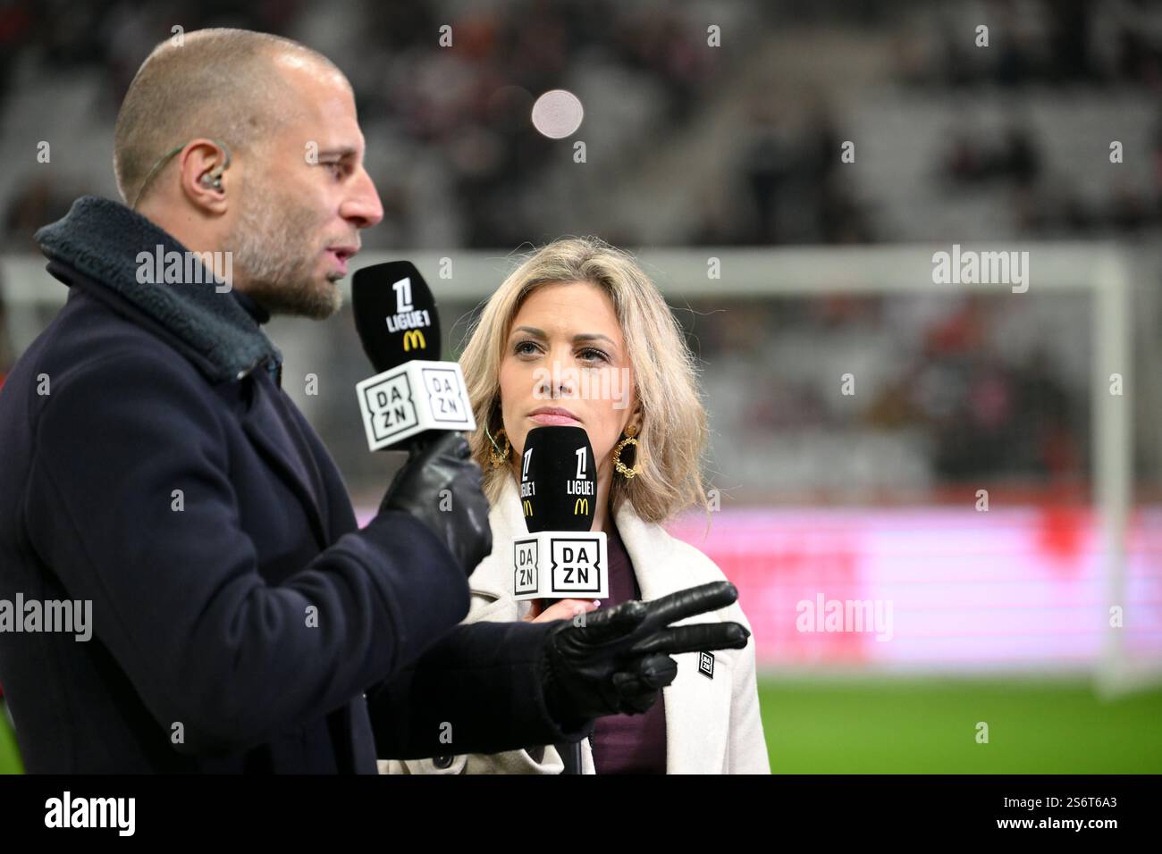 Ambre GODILLON (Journaliste DAZN) during the Ligue 1 McDonald's match ...
