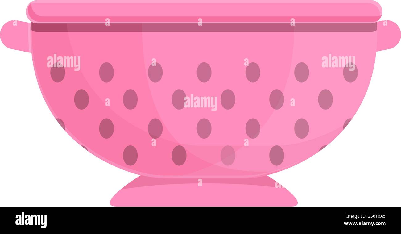 Colander icon cartoon vector. Strainer sieve. Kitchen pasta. Colander ...