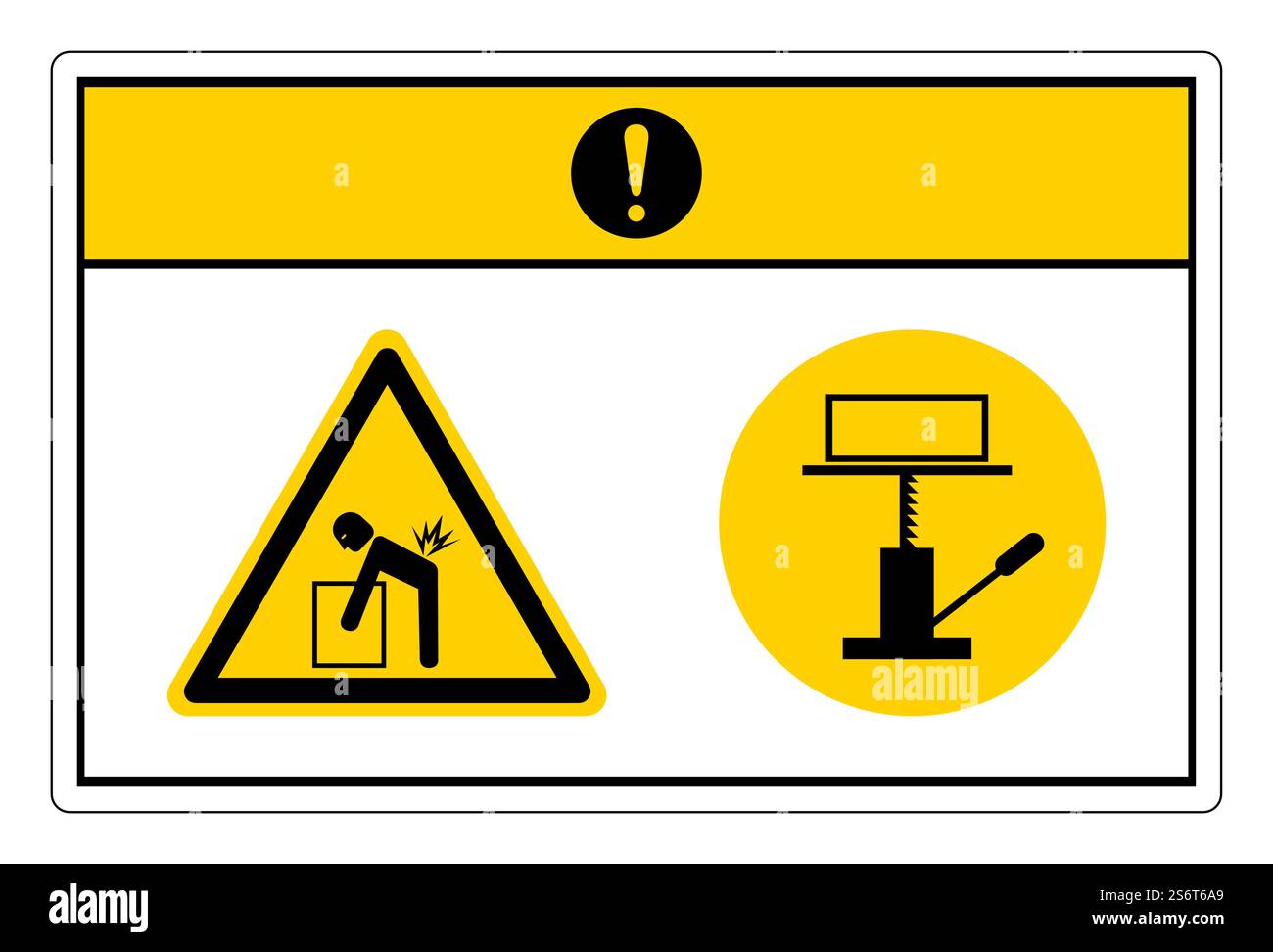 Caution Lift Hazard Use Mechanical Lift Symbol Sign On White Background ...