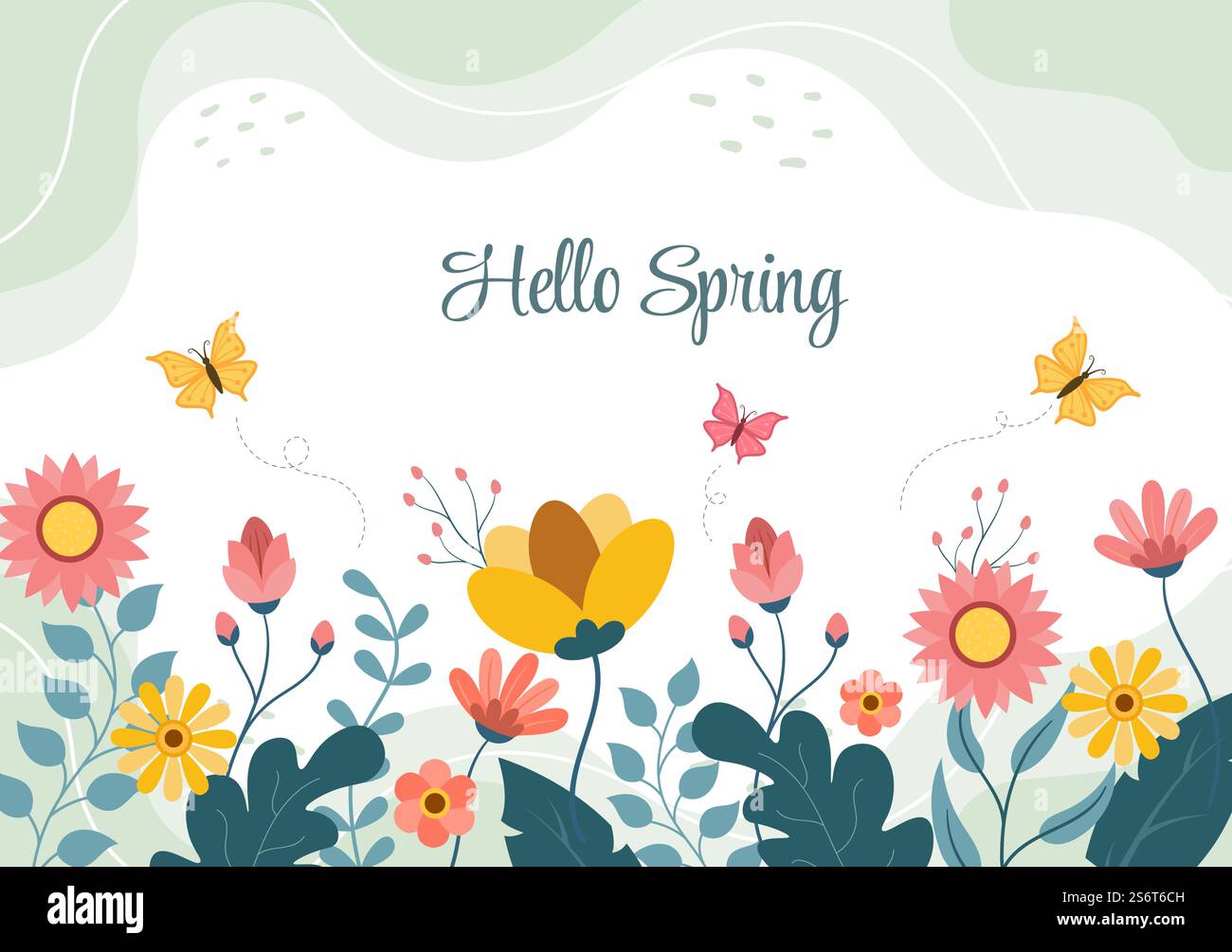 Spring Time Background with Flowers Season and Plant for Promotions ...