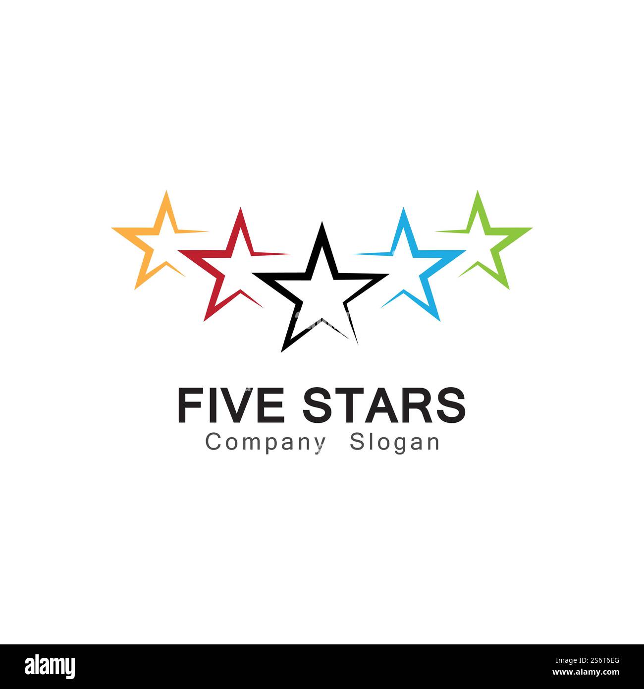 Five Stars Logo Symbol Design Illustration Stock Vector Image & Art - Alamy