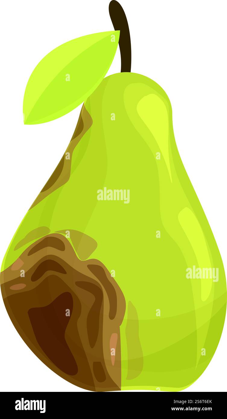Contaminated pear icon cartoon vector. Fruit bacteria. Contamination ...