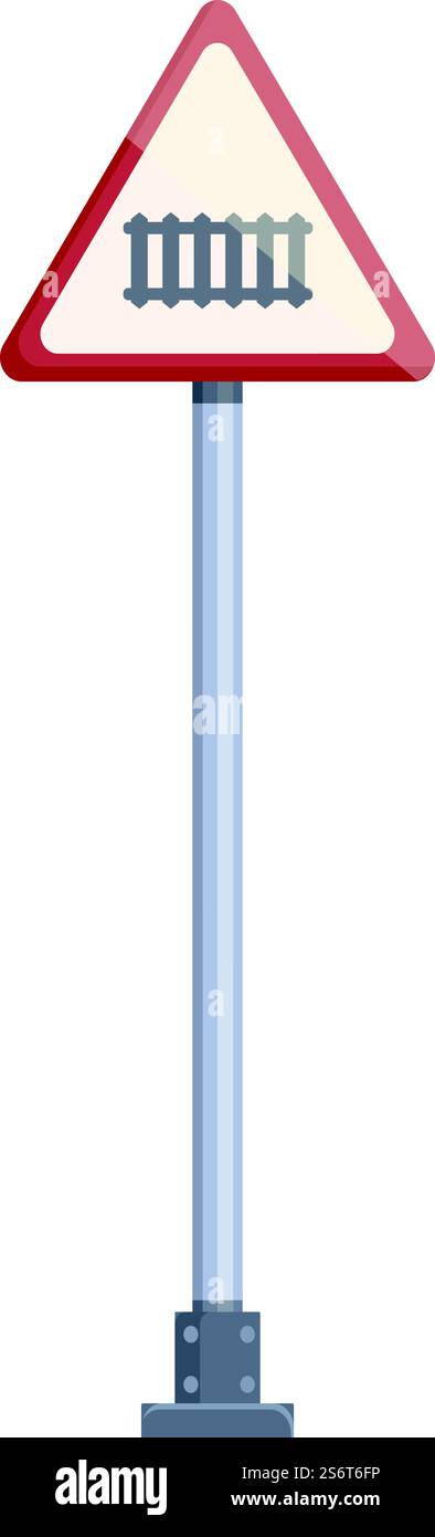 Railroad sign icon cartoon vector. Railway train. Rail road. Railroad ...