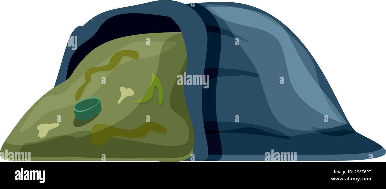 General trash bag icon cartoon vector. Garbage bin. Rubbish sack ...