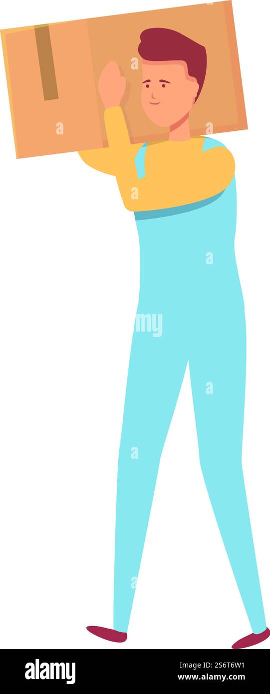 Moving box icon cartoon vector. House move. Home furniture. Moving box ...