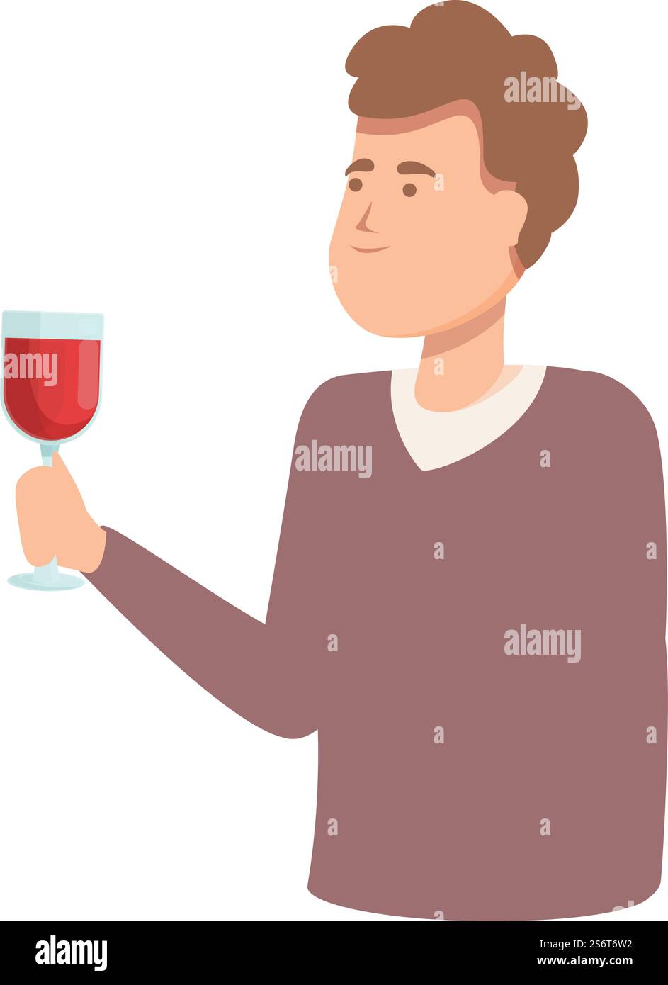 Party tasting icon cartoon vector. Alcohol sommelier. Man degustation ...