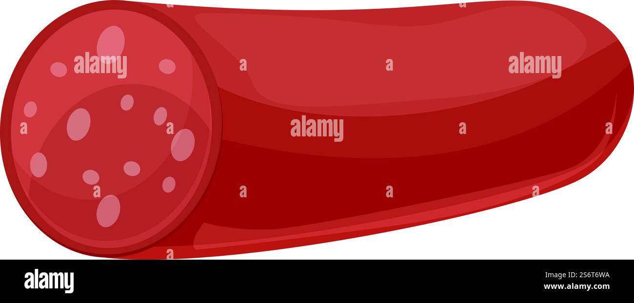 Sausage icon cartoon vector. Pork meat. Fresh salami. Sausage icon ...