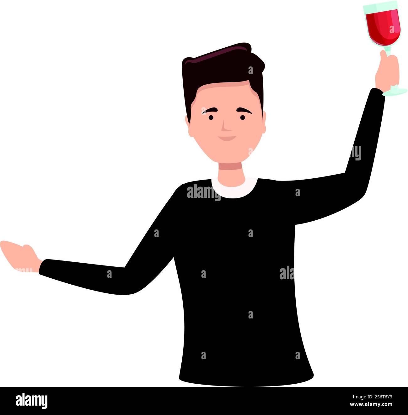 Wine cheers icon cartoon vector. Alcohol glass. Woman drink. Wine ...