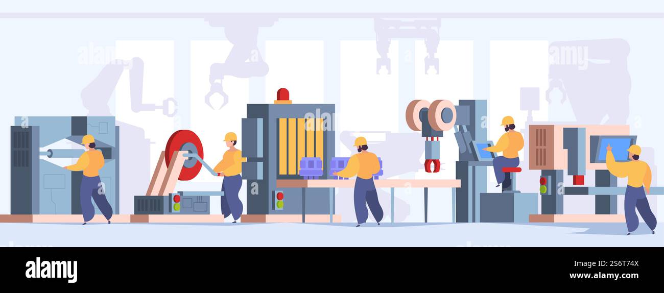 Manufacture line production. Operational systems engineer working ...