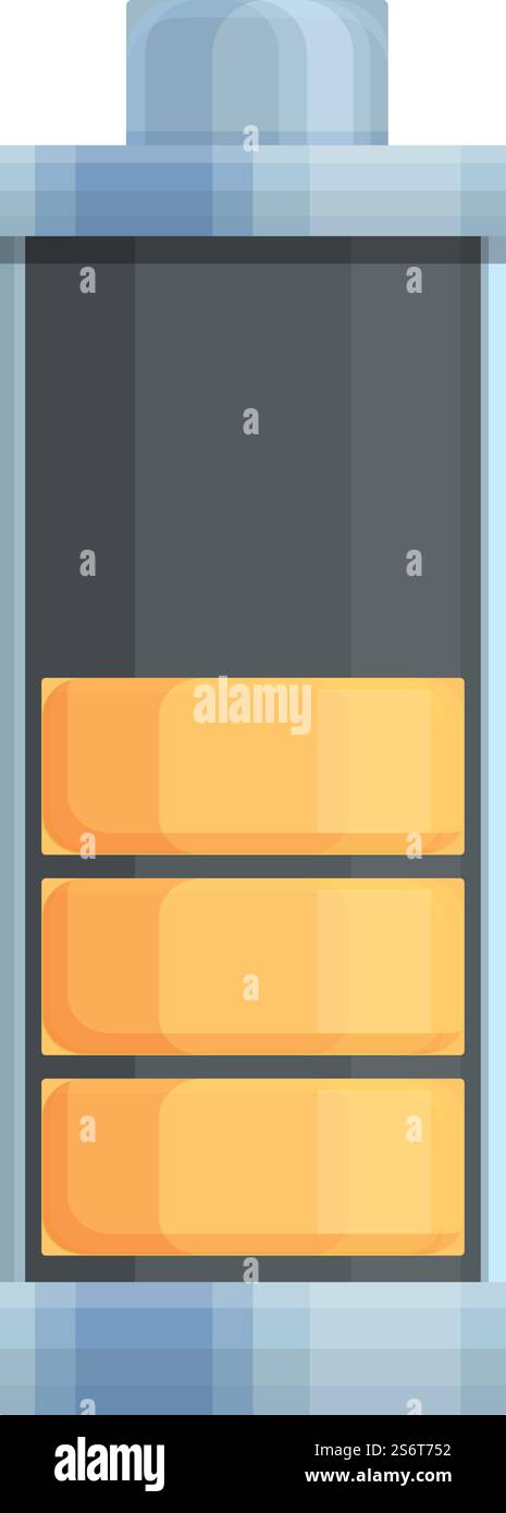 Half cell battery icon cartoon vector. Charge energy. Electric mobile ...