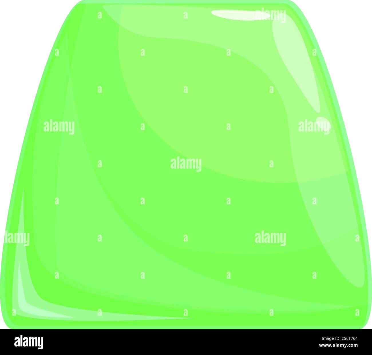 Green jelly icon cartoon vector. Candy fruit. Sweet dessert. Green ...
