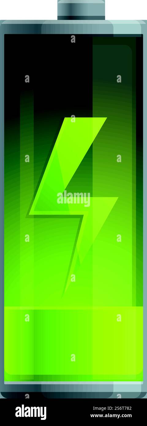 Recharge battery icon cartoon vector. Electric level. Power indicator ...