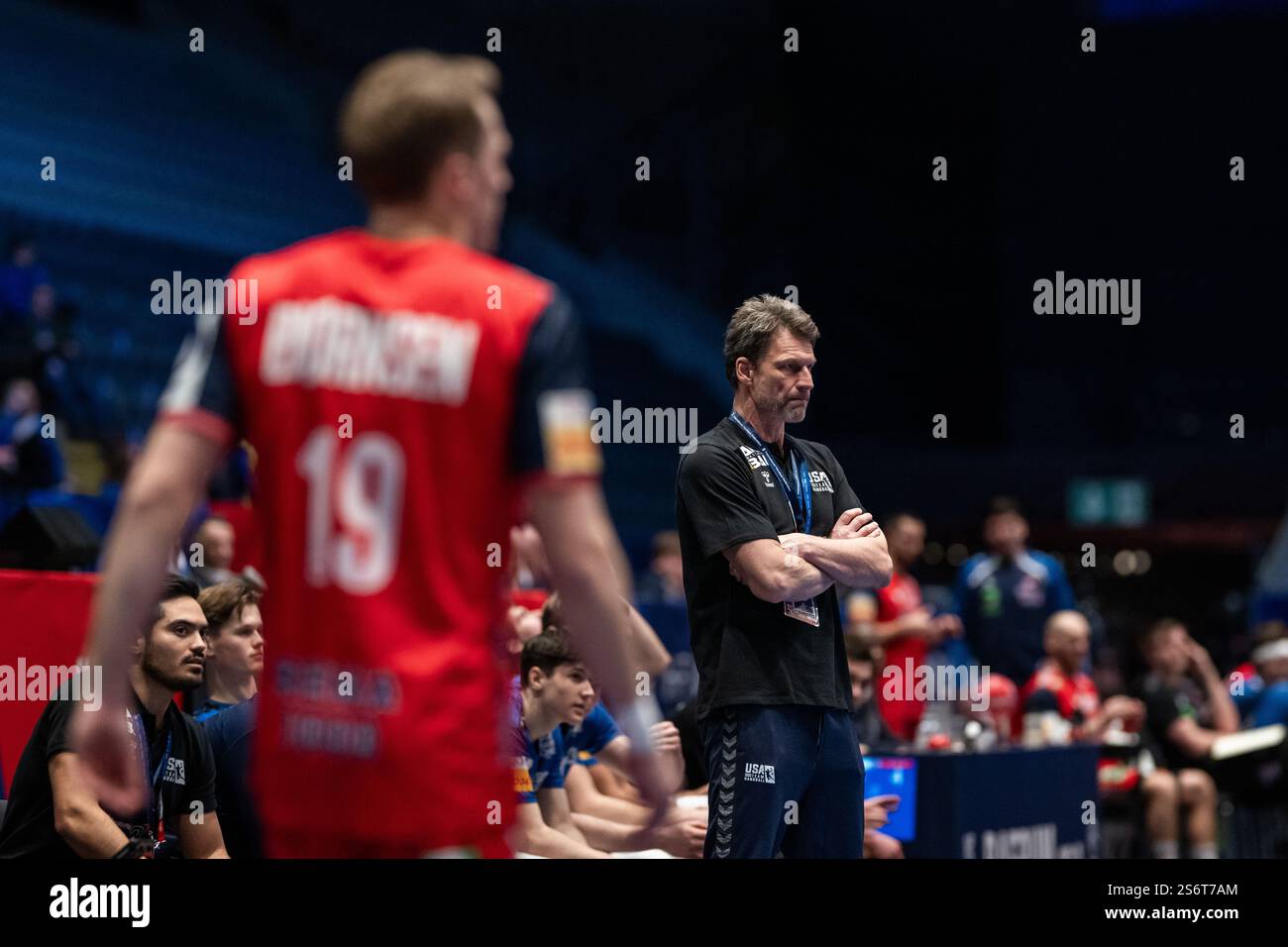 250117 Head coach Robert Hedin of USA during the 2025 IHF World Men's ...