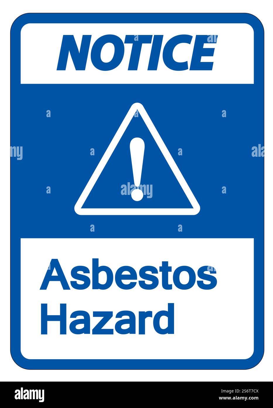 Notice Asbestos Hazard Symbol Sign On White Background Stock Vector ...