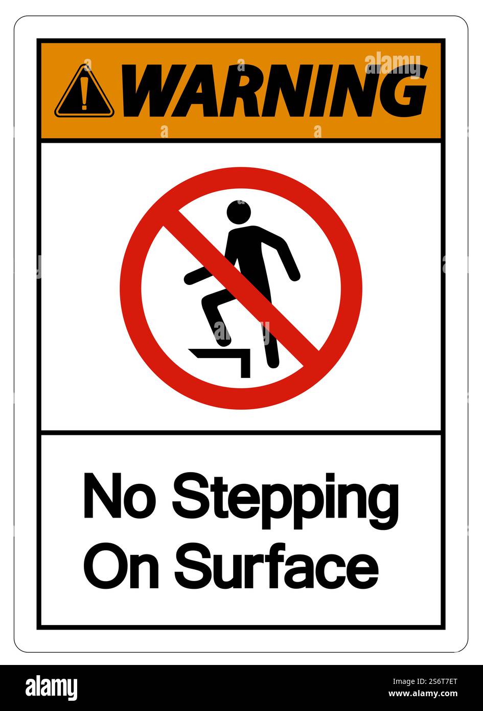 Warning No Stepping On Surface Symbol Sign Stock Vector Image & Art - Alamy
