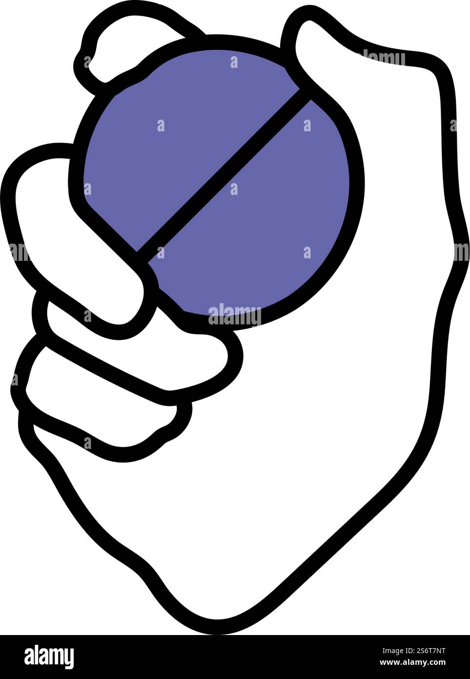 Hand Holding Cricket Ball Icon. Editable Bold Outline With Color Fill ...