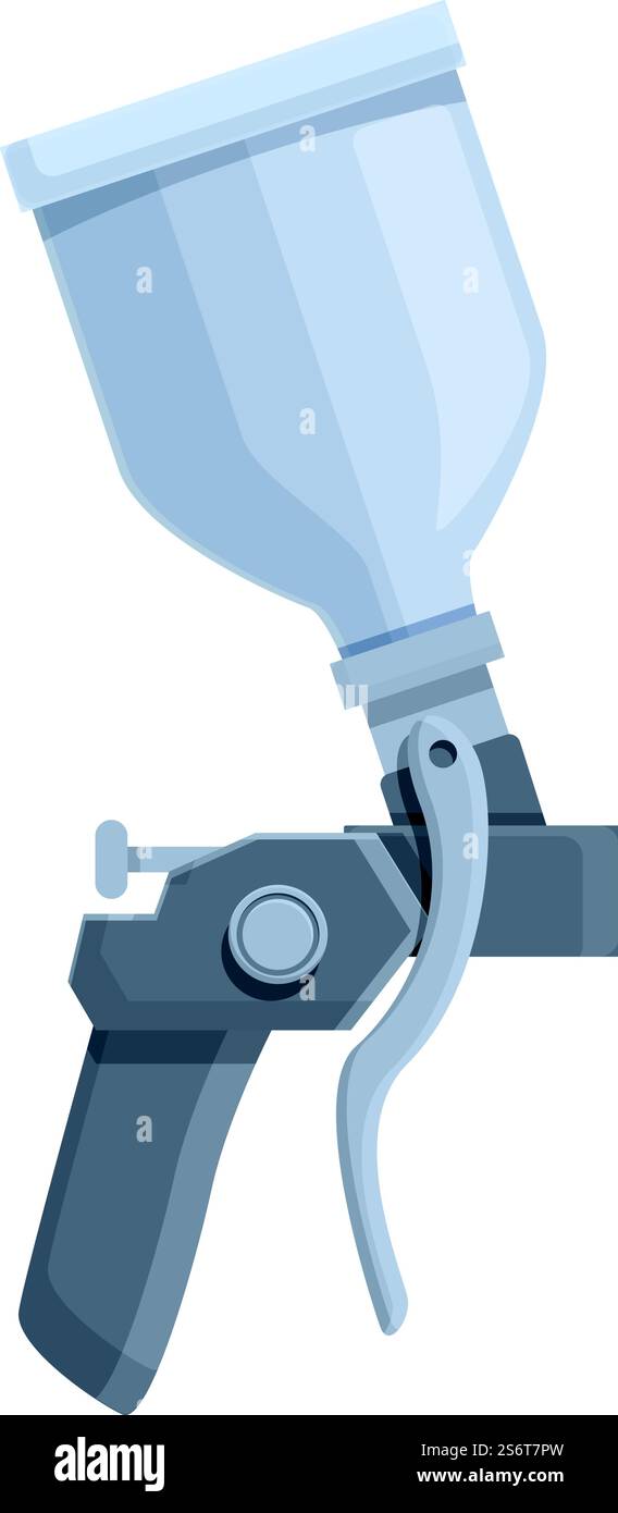 Auto paint gun icon cartoon vector. Air spray. Car body. Auto paint gun ...