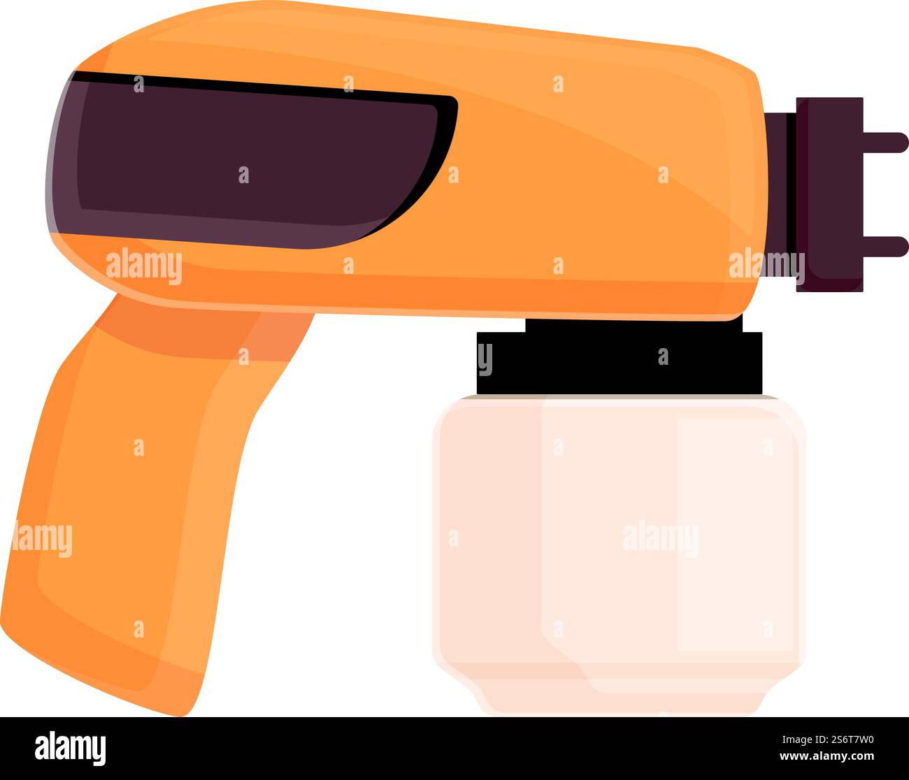 Painter gun icon cartoon vector. Air spray. Metal pistol. Painter gun ...