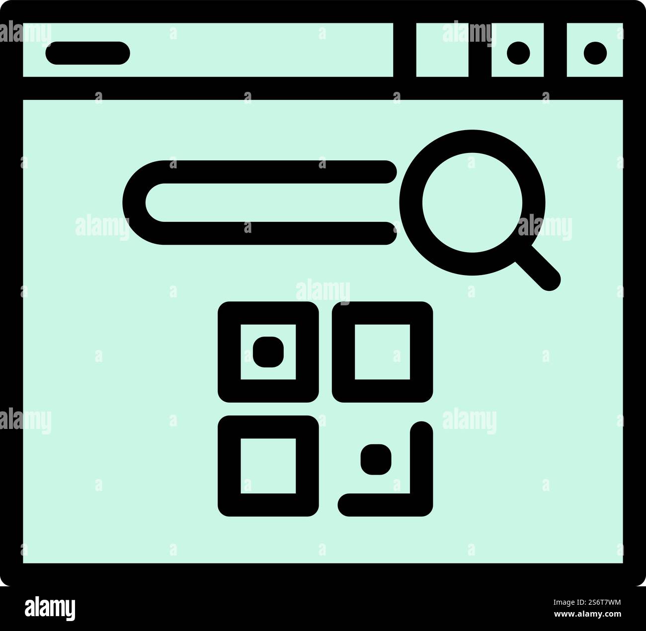 Web qr code icon outline vector. Mobile scan. Hand barcode. Web qr code ...