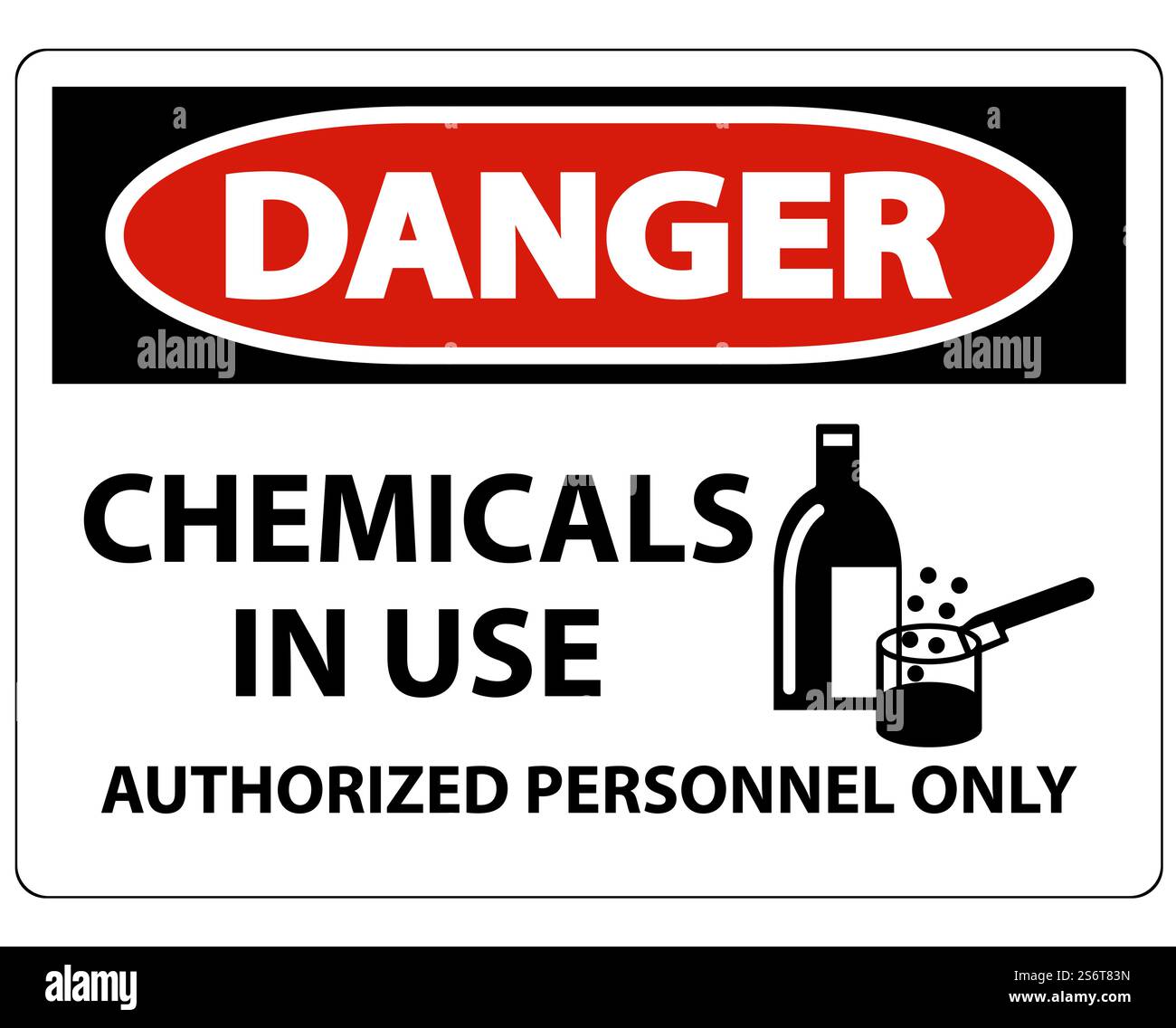 Danger Chemicals In Use Symbol Sign On White Background Stock Vector ...