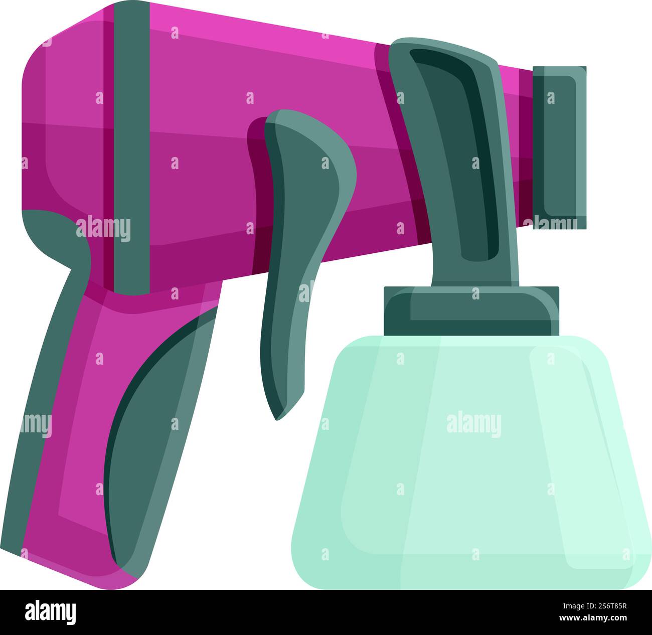 Lacquer sprayer icon cartoon vector. Spray gun. Air painter. Lacquer ...