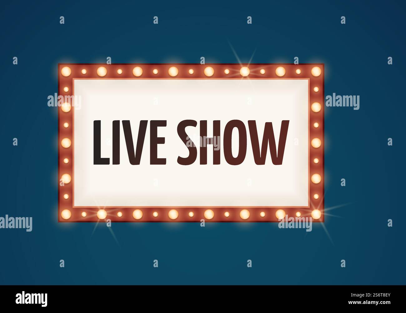 Live show bulb sign retro lights hi-res stock photography and images ...