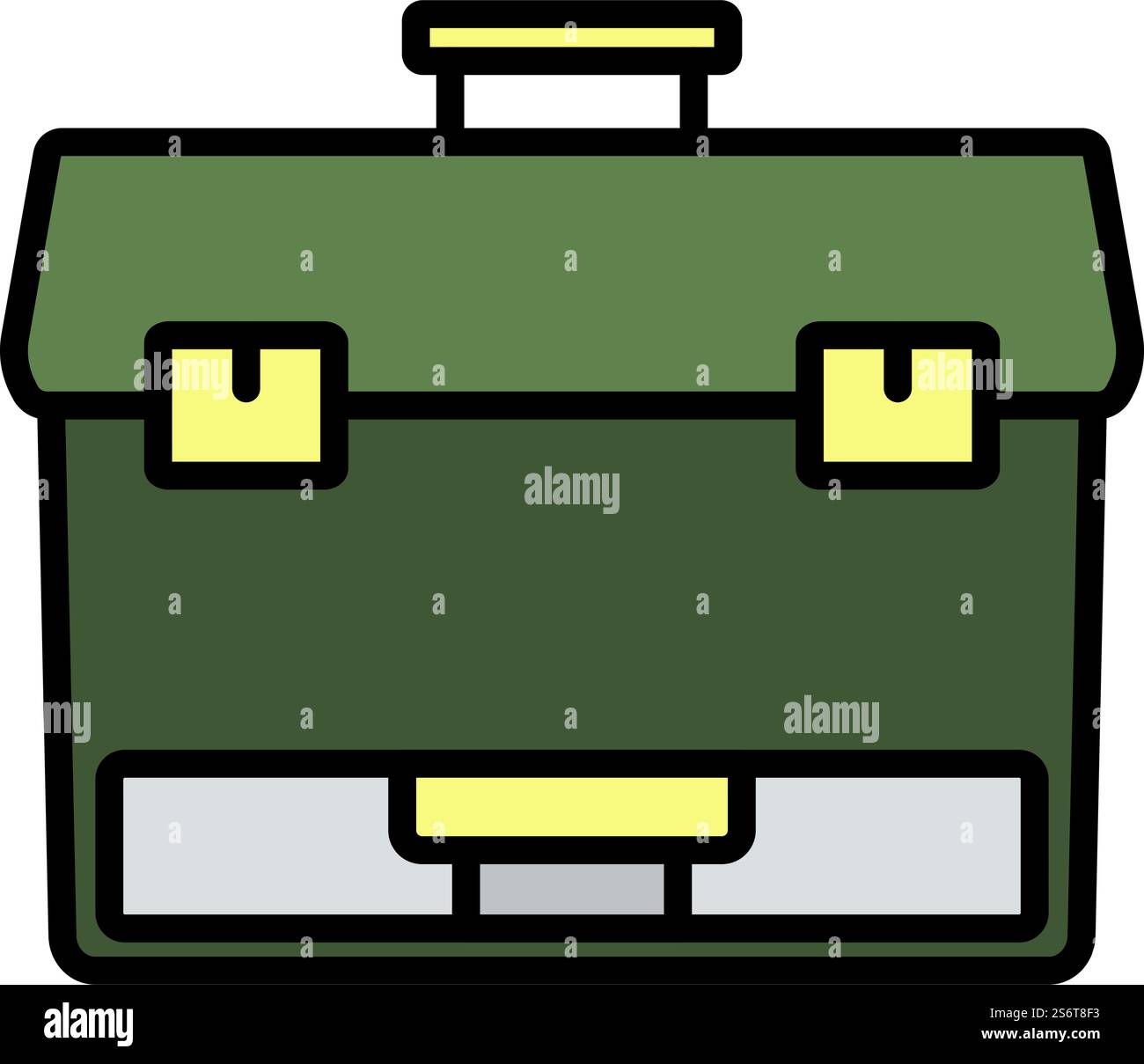 Icon Of Fishing Opened Box. Editable Bold Outline With Color Fill ...